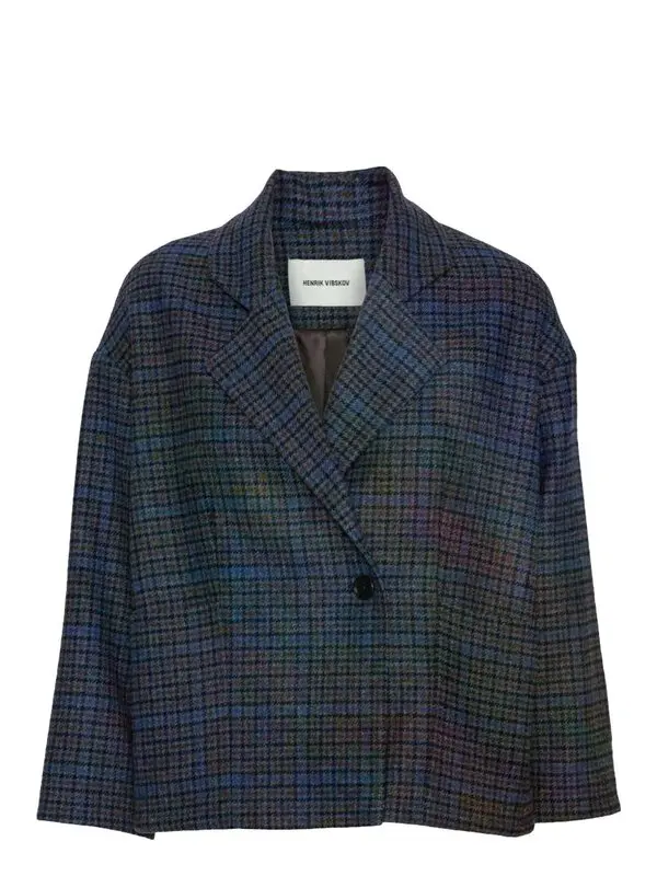Henrik Vibskov Shady Check-pattern Jacket - Blue