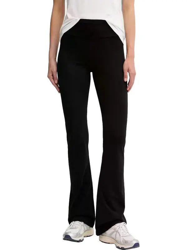 EA7 Logo-plaque Flared Trousers - Black