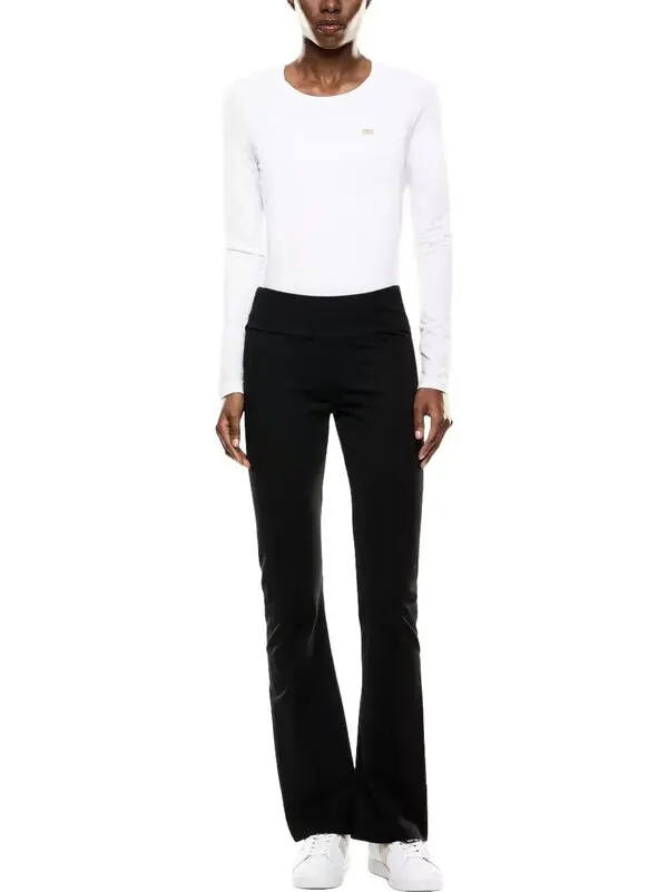 EA7 Stretch Leggings With High Waist And Bootcut Fit Core Lady - Black