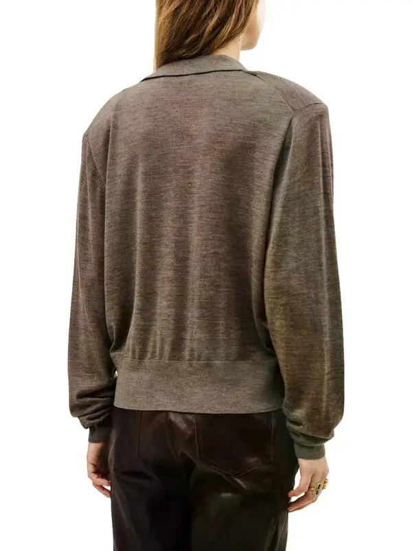 Ba&sh Button-up Collared Cardigan - Brown