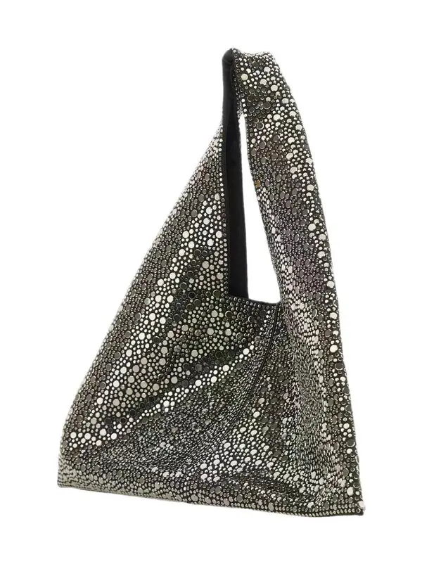 TWENTY FOURHAITCH Fenix Rhinestone-embellished Shoulder Bag - Black