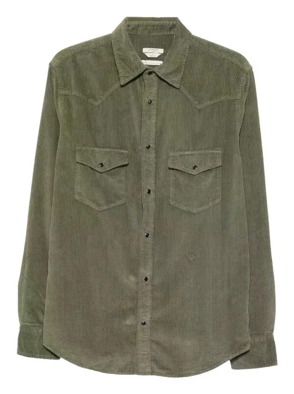 Jacob Cohen Corduroy-texture Shirt - Green