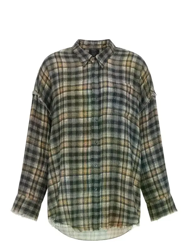 R13 Frayed Raw-cut Shirt - Grey