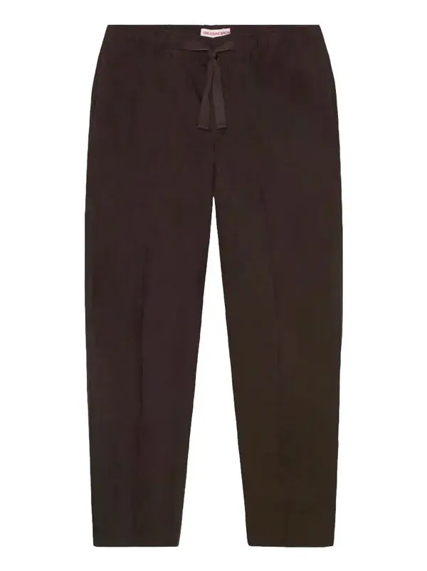 Orlebar Brown Alex Drawstring Linen Trousers - Brown