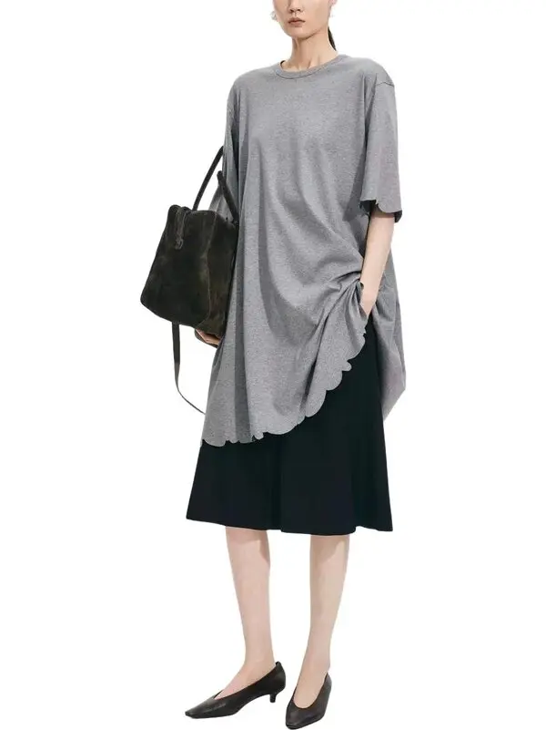 JNBY Crew Neck Short Sleeve Mini Dress - Grey