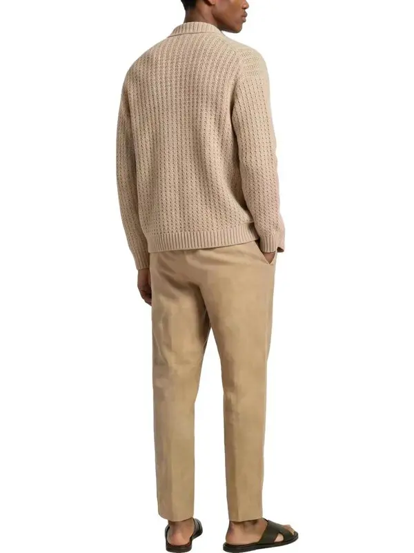 Orlebar Brown Thomas Chunky-knit Button-up Cardigan - Neutrals