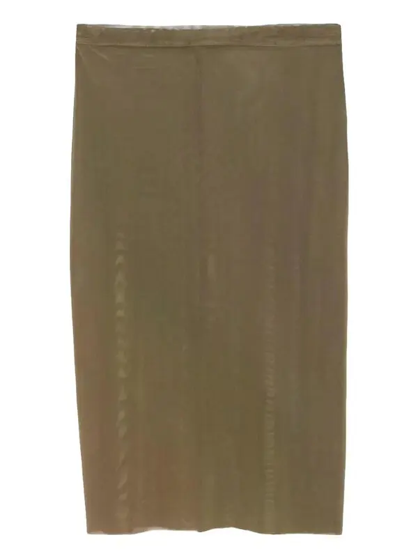 THE FRANKIE SHOP Suva Sheer Pencil Midi Skirt - Green