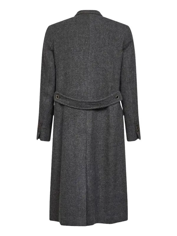 UMA WANG Double-breasted Peak-lapel Coat - Grey