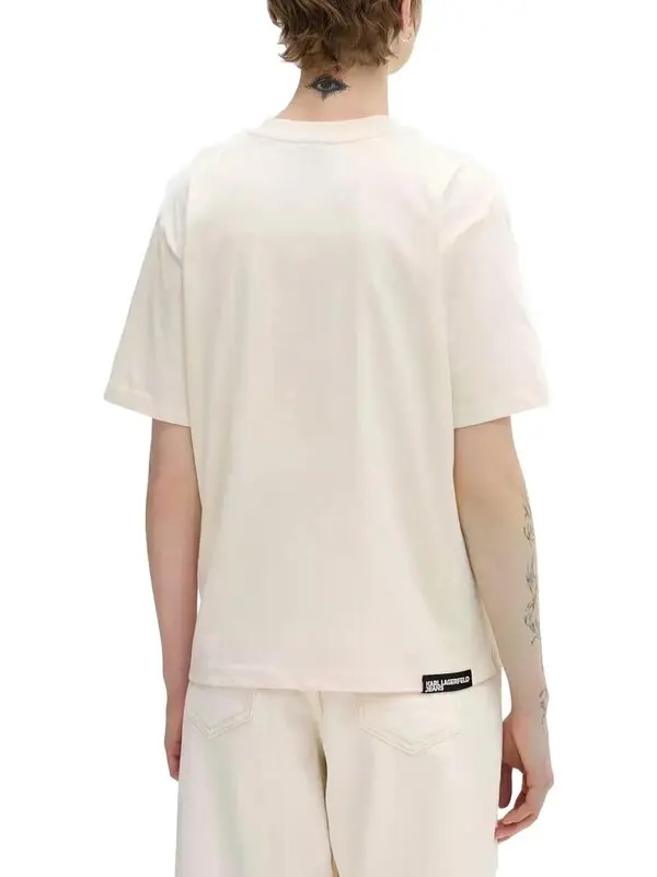 Karl Lagerfeld Logo-print Short-sleeve T-shirt - Neutrals