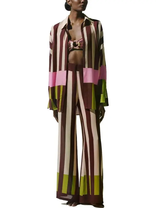 BAOBAB Lulu Striped Sheer Shirt - Pink