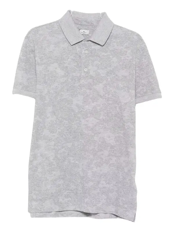 Etro Paisley-print Polo Shirt - Grey