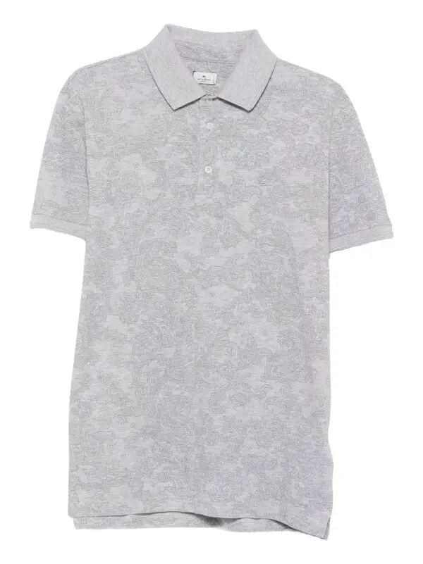 Etro Paisley-print Polo Shirt - Grey