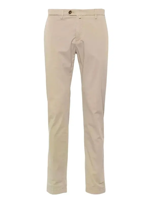 BRIGLIA 1949 Pressed-crease Tapered-leg Trousers - Brown
