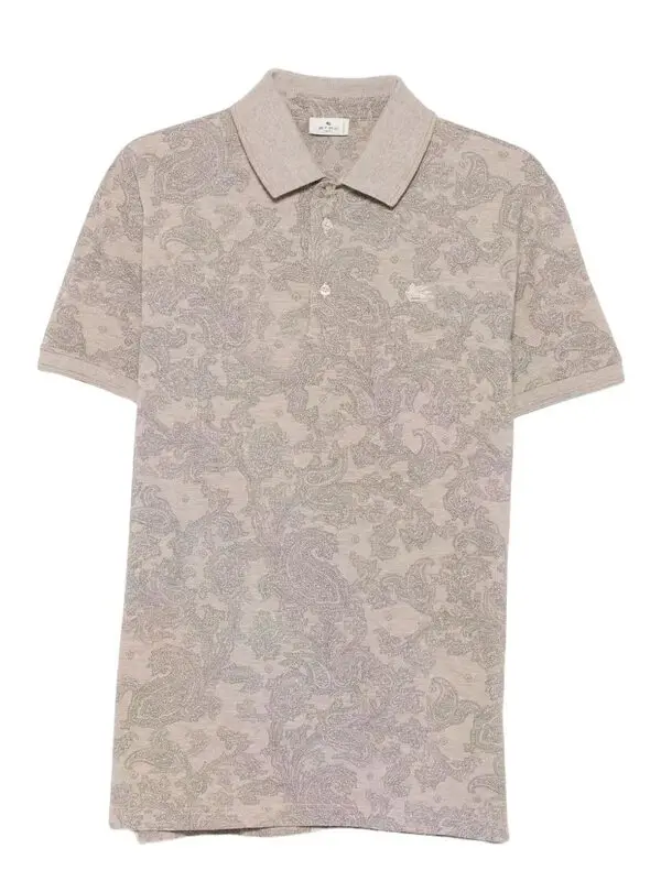 Etro Paisley-print Polo Shirt - Neutrals