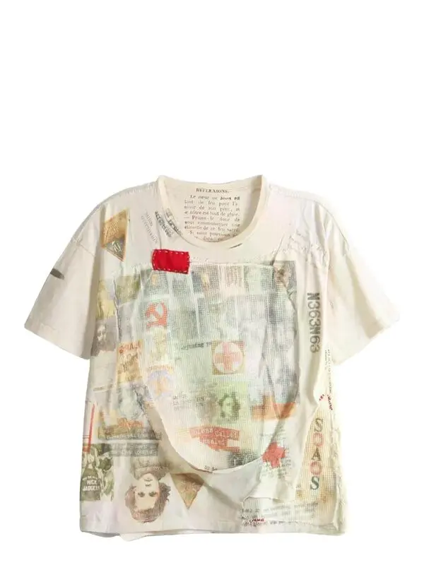 SAITOS Graphic-print T-shirt - Neutrals