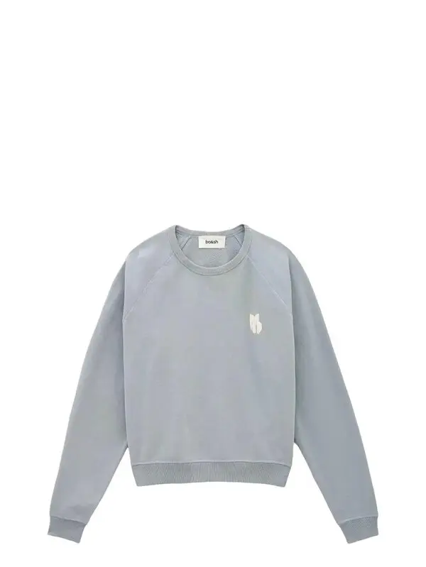 Ba&sh Swing Logo-print Raglan-sleeve Sweatshirt - Blue