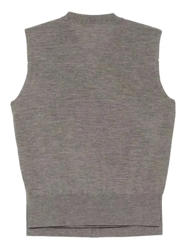 LESS Button-up Layered Vest - Grey