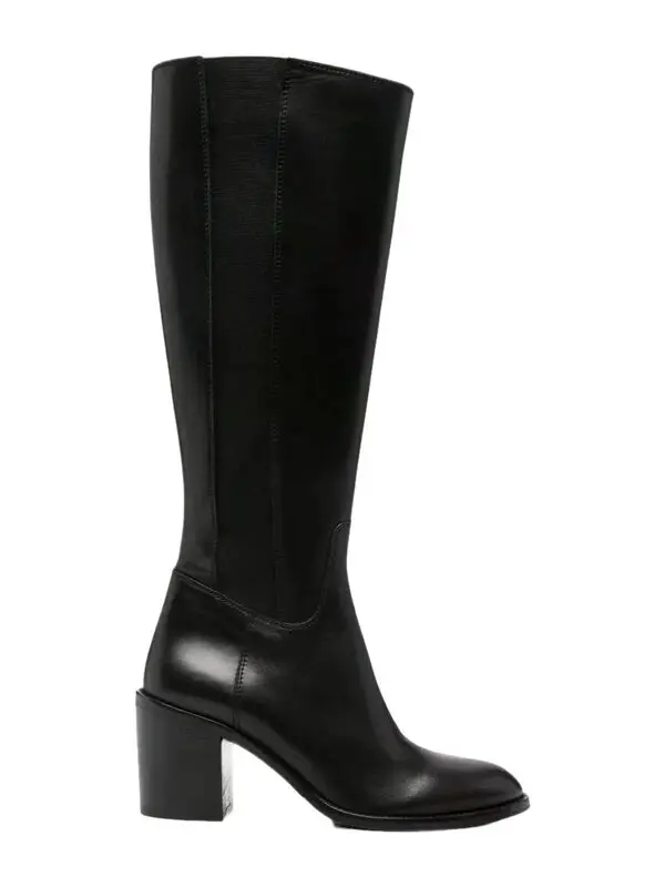 SERGIO MORETTI FIRENZE Knee High Leather Boots - Black