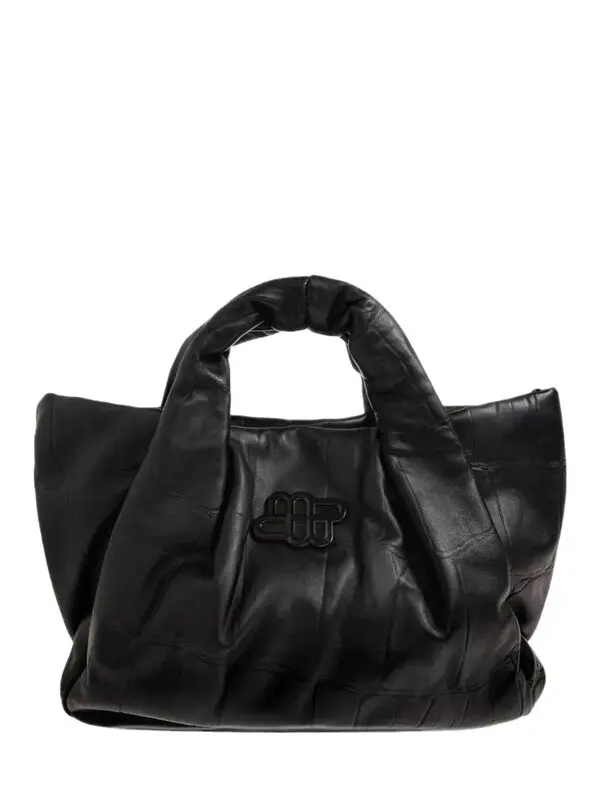 Munthe Lix Croco Croc-effect Tote Bag - Black