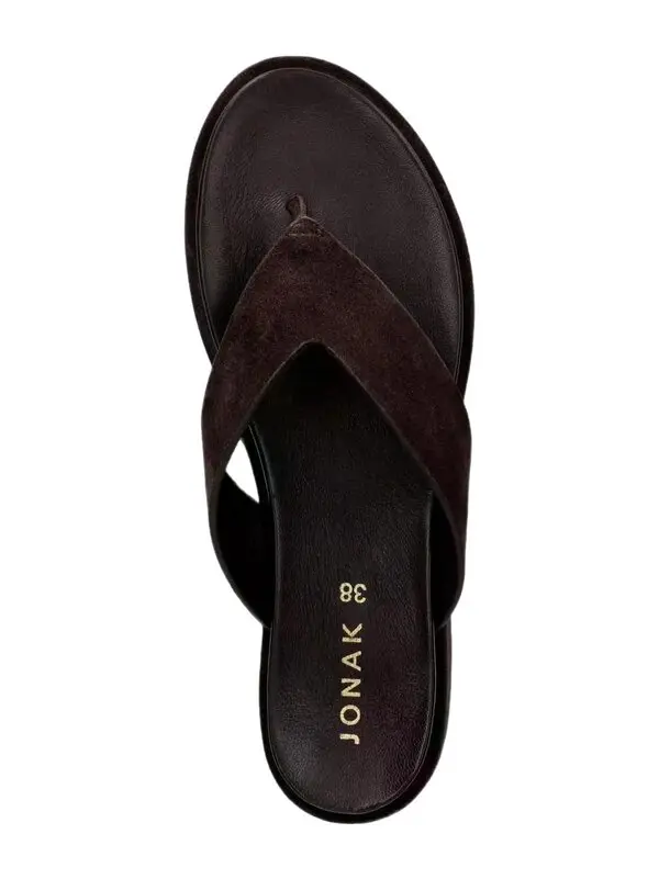 JONAK PARIS Wiwi Suede Platform Sandals - Brown