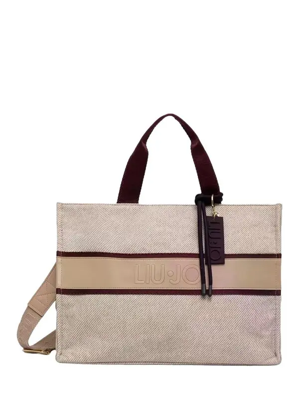 Liu Jo Large Tote Bag In Cloth - Neutrals