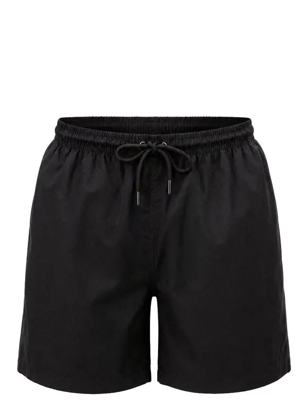 SAVED LAB Quick-drying Swim Shorts With Embroidered Logo - Black