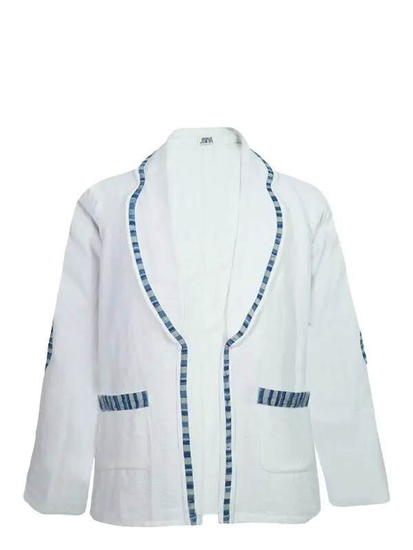 JIWYA Khes Weave Jacket - White/blue