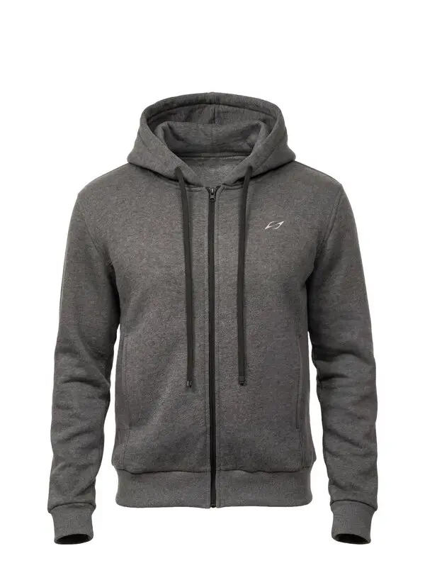 SAVED LAB Zip Hoodie In Melange - Grey