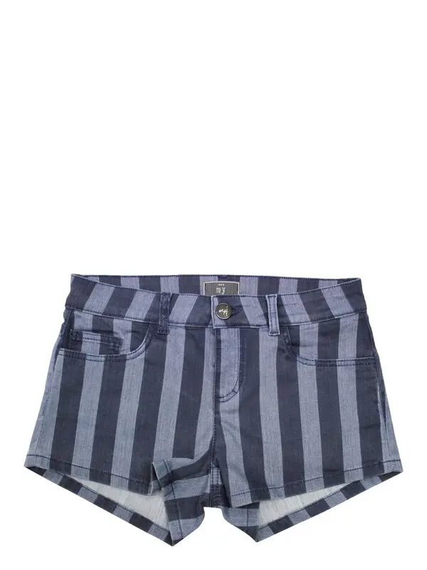 MY PAIR OF JEANS Indigo Stripes Shorts - Blue