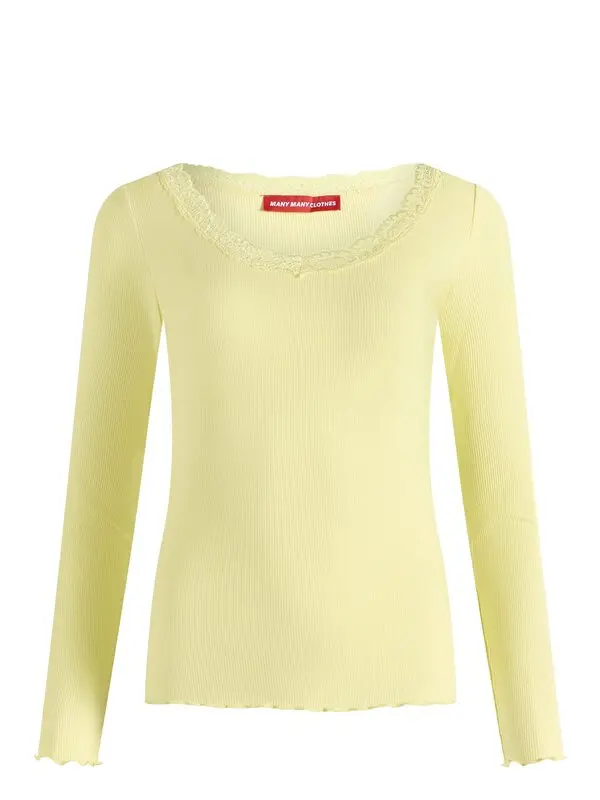 MANY MANY CLOTHES The Uma Long Sleeve Top - Yellow