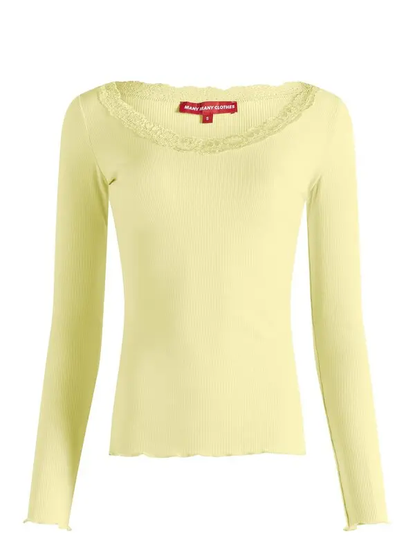 MANY MANY CLOTHES The Uma Long Sleeve Top - Yellow