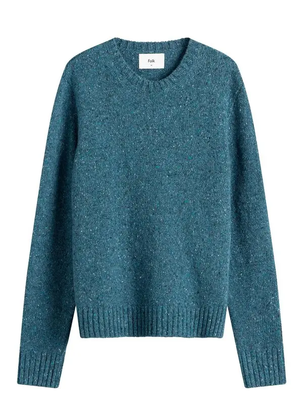 Folk Chain Crew Jumper - Blue Oxide