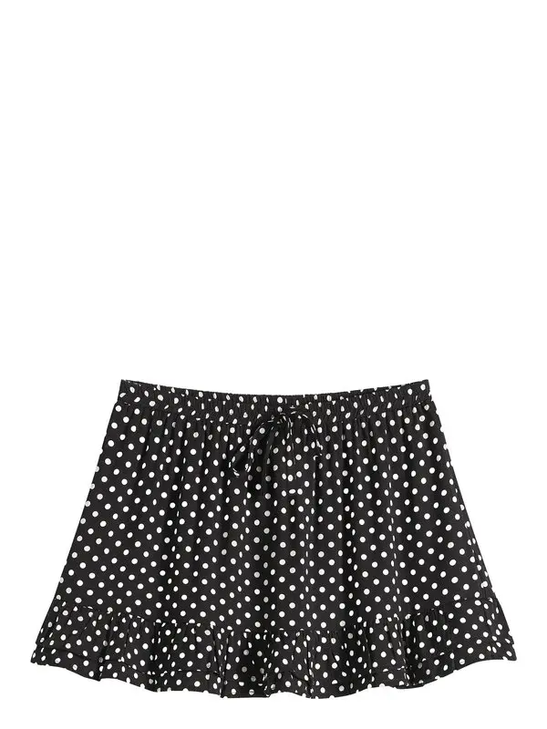 MANY MANY CLOTHES The Spotty Mini Skirt - Black