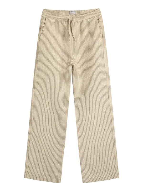 PERCIVAL Sorrento Striped Linen Blend Trousers - Ecru