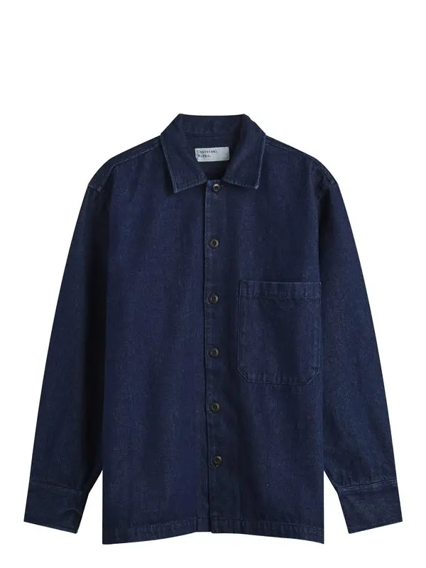 Universal Works Denim Fatigue Overshirt - Indigo