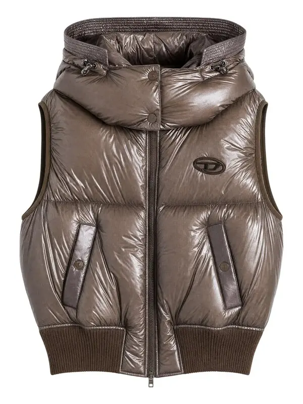 DIESEL® Padded Gilet - Brown