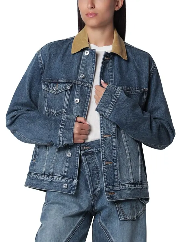 JW Anderson Denim Jacket In Mid Cotton - Blue