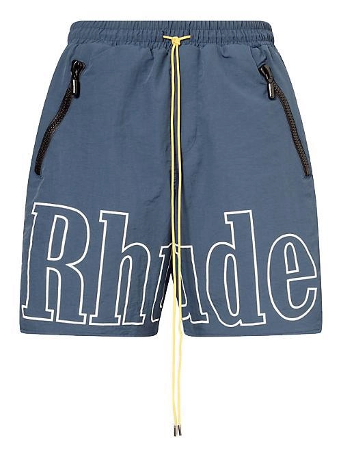 Rhude Logo Ripstop Nylon Shorts - Navy