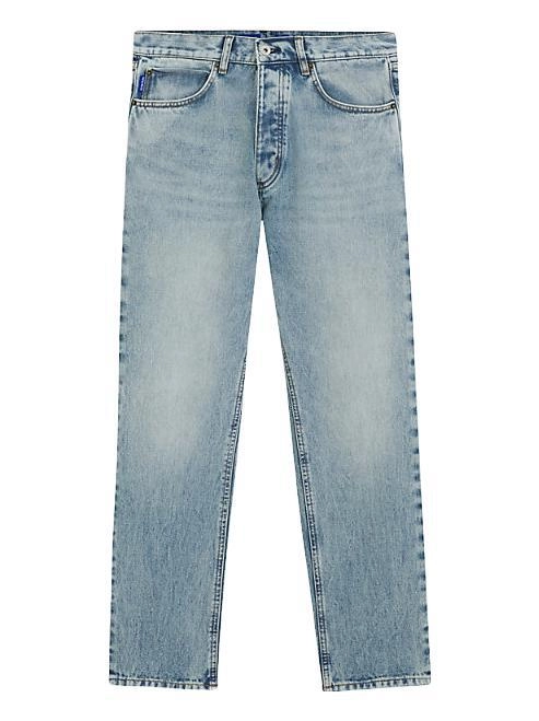 Hugo Faded Tapered-leg Stretch-denim Jeans - Medium Blue