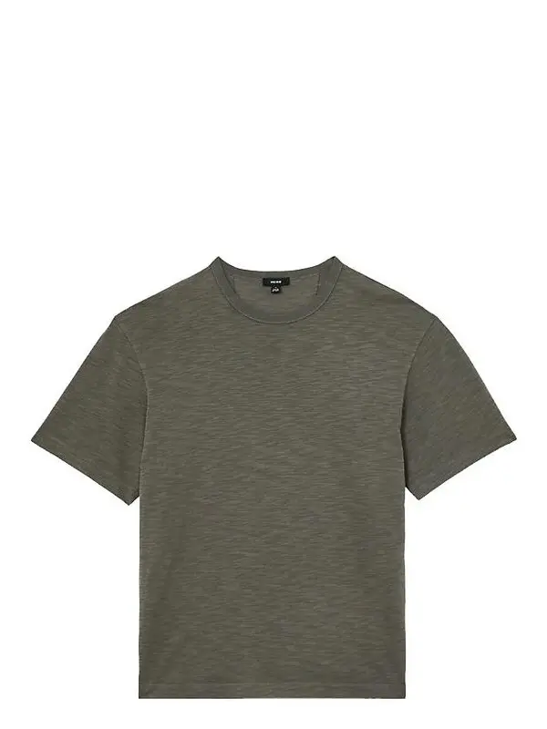 REISS Huxley Crewneck Relaxed-fit Cotton T-shirt - Khaki Green