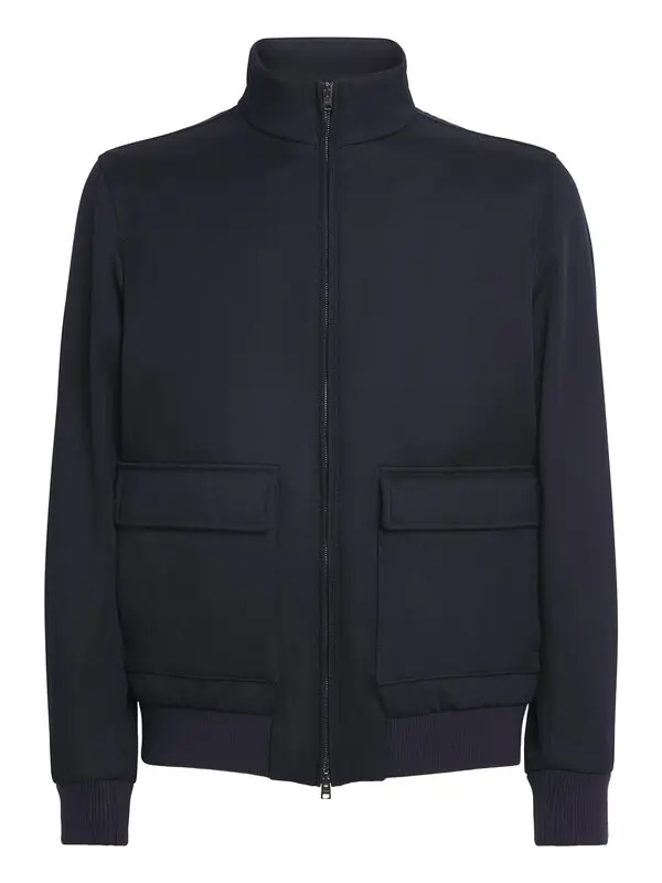 Herno Wool Harrington Jacket - Navy