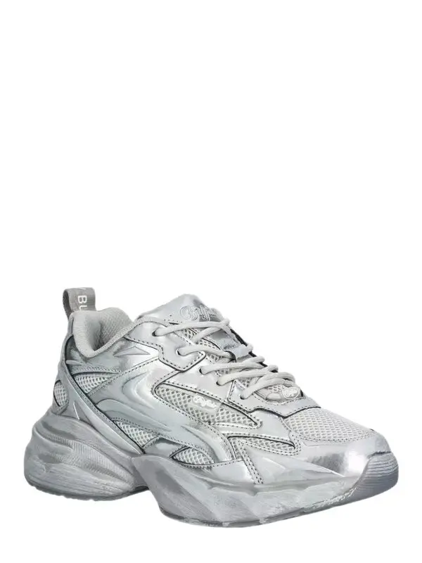 BUFFALO Gianna One Metallic-effect Panelled Sneakers - Silver