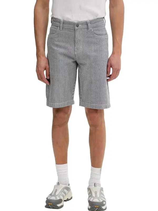 Dickies Hickory Stripe Carpenter Shorts - Blue