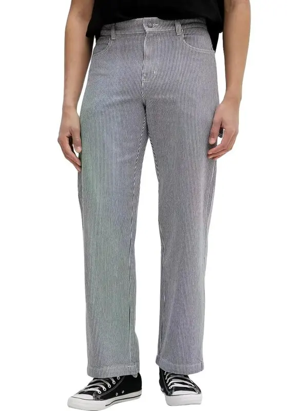 Dickies Hickory Stripe Carpenter Trousers - Blue