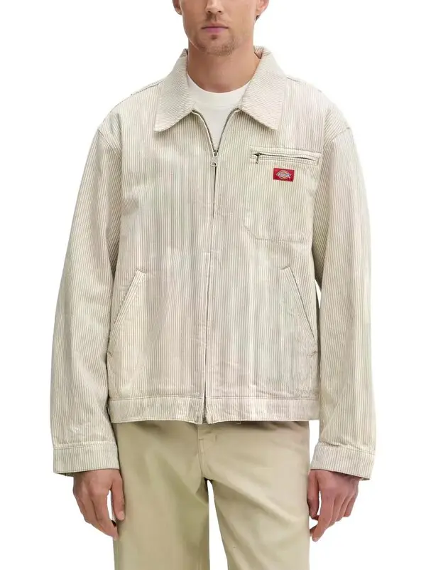Dickies Hickory Stripe Zip-up Jacket - Neutrals