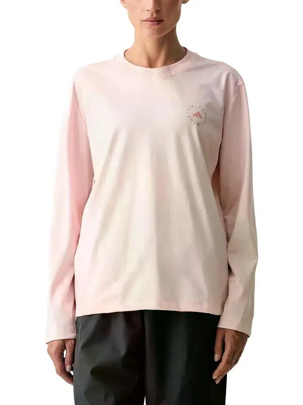 Adidas By Stella McCartney Logo-print Long-sleeve T-shirt - Pink