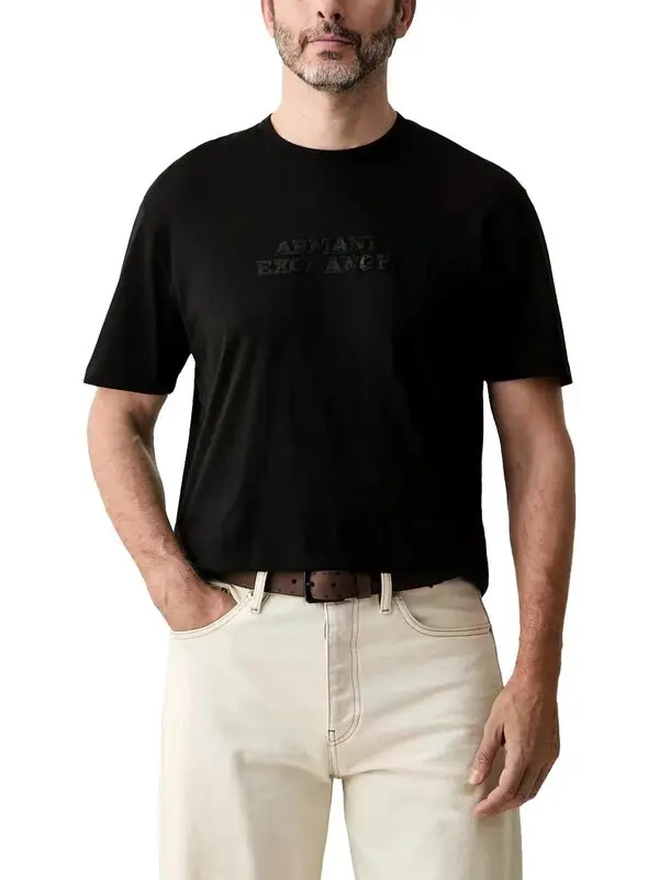 Armani Exchange Logo-print T-shirt - Black