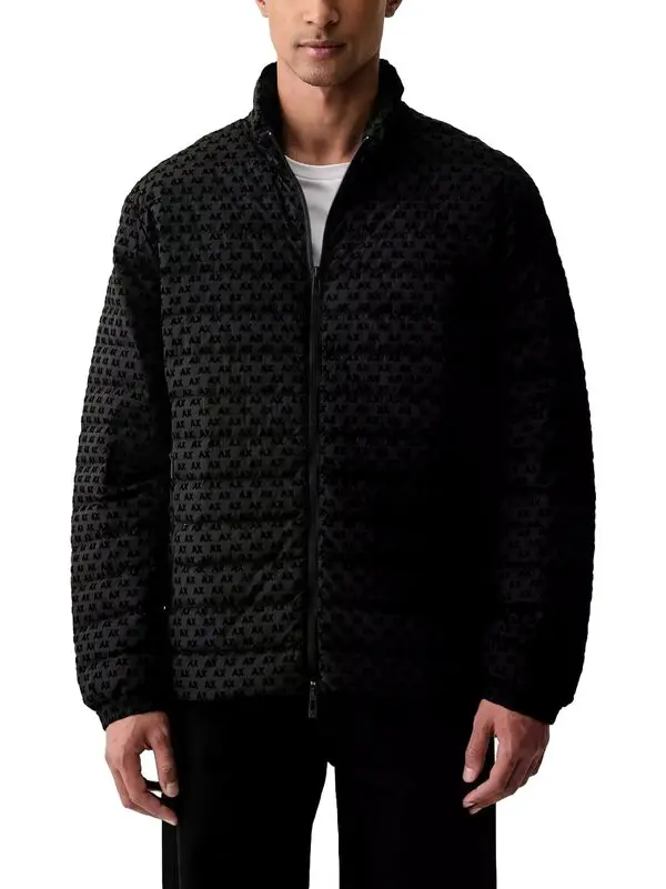 Armani Exchange Quilted Logo Jacket - Black
