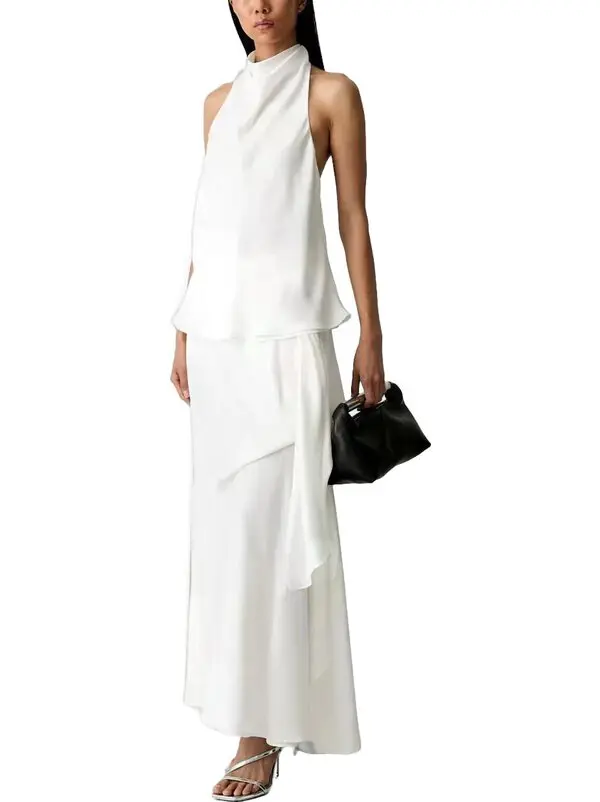 Bardot Solene Draped Maxi Skirt - White