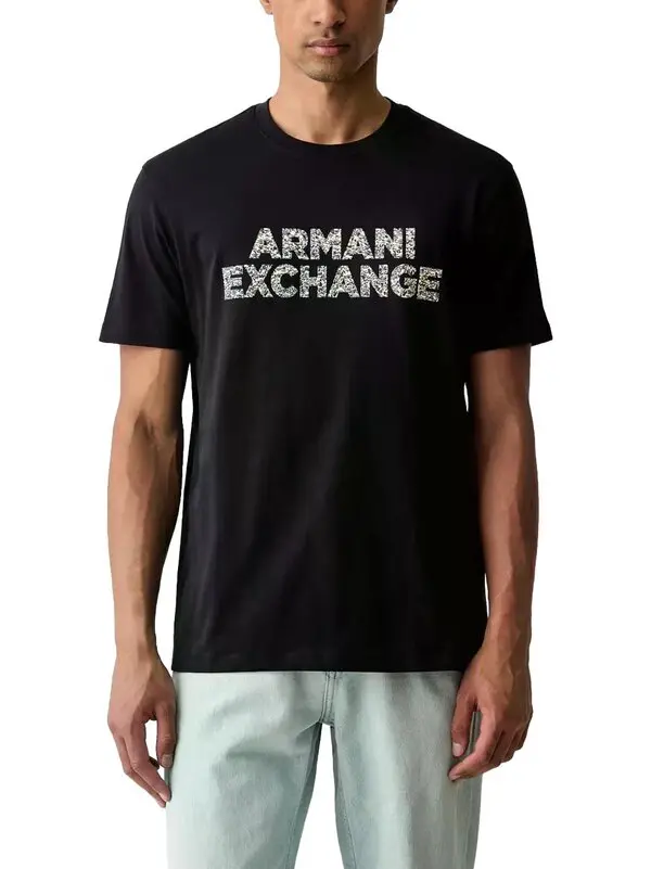 Armani Exchange Logo-print T-shirt - Black